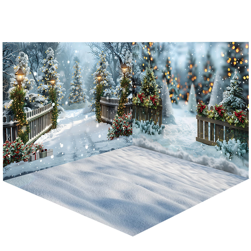 Avezano Christmas Cottage Photography Backdrop Scene Room Set holiday