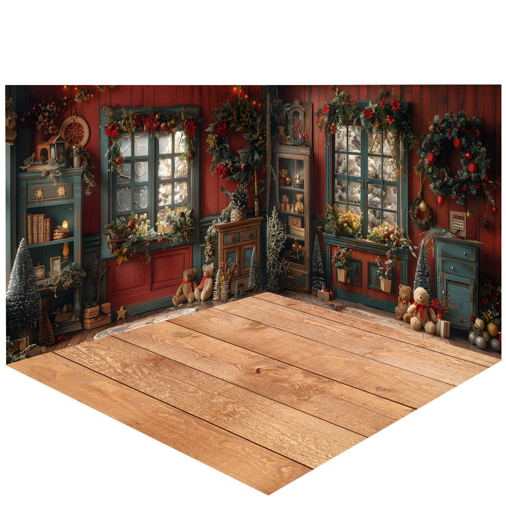 Avezano Christmas Cottage Photography Backdrop Scene Room Set holiday