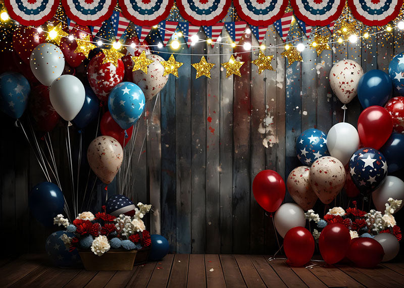 Avezano Independence Day Photograhy Backdrop Custom Photo Backdrop
