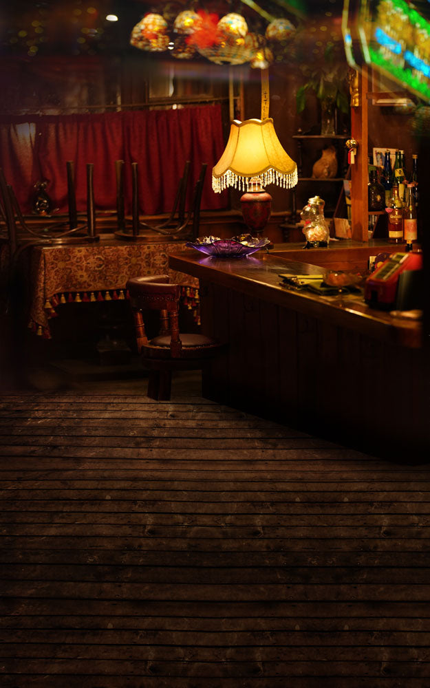 Avezano Retro Building Restaurant Photography Backdrop