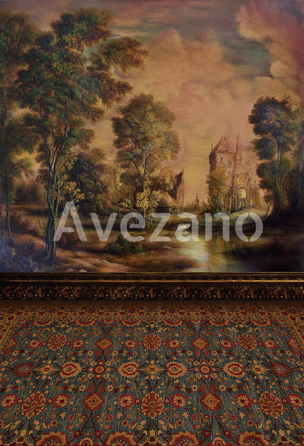 Avezano Retro Murals Oil Painting Photography Backdrop