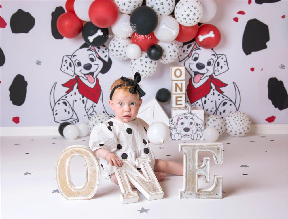 Avezano Cute Dalmatians Backdrop for Photography By Paula Easton