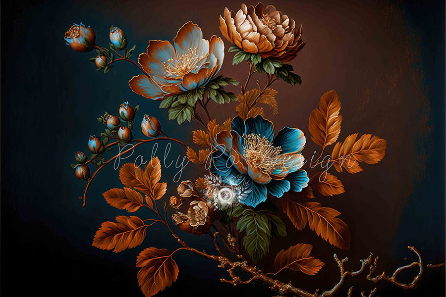 Avezano Art Flower Portrait Photography Backdrop Designed By Polly Ro
