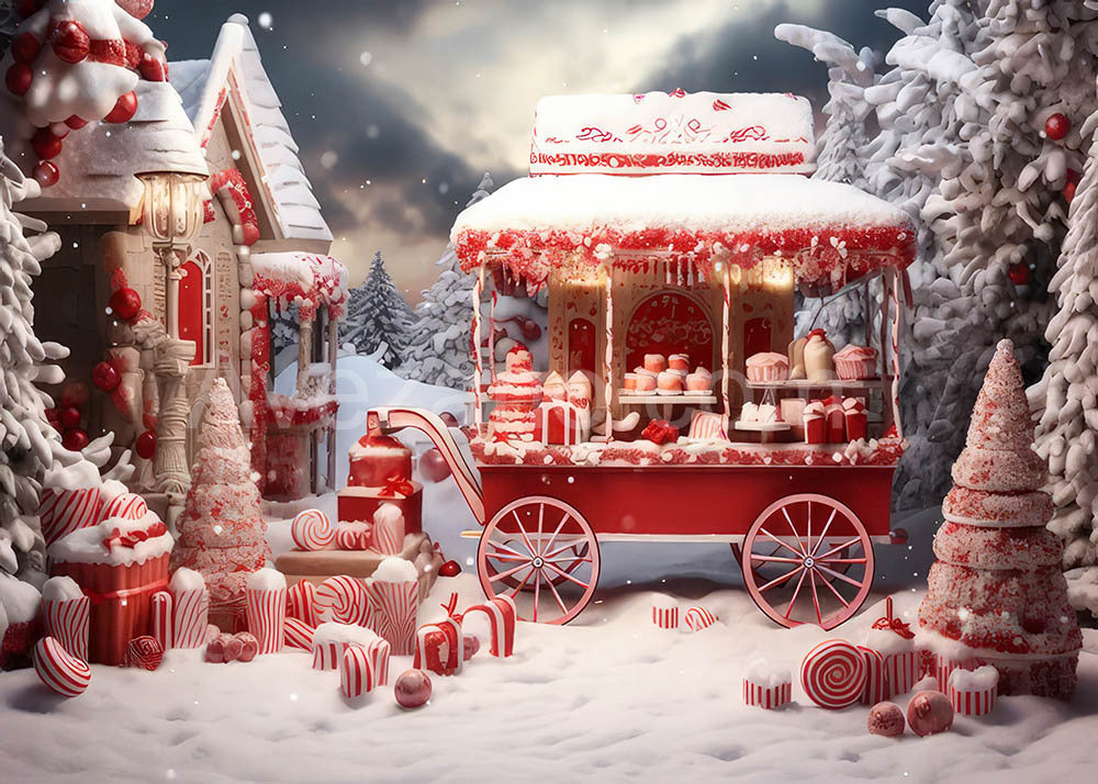 Avezano Elegant Christmas Decoration White Wall Photography Backdrop