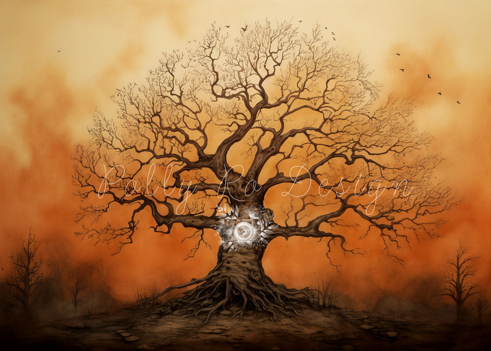 Avezano Autumn Dead Tree Photography Backdrop Designed By Polly Ro Des