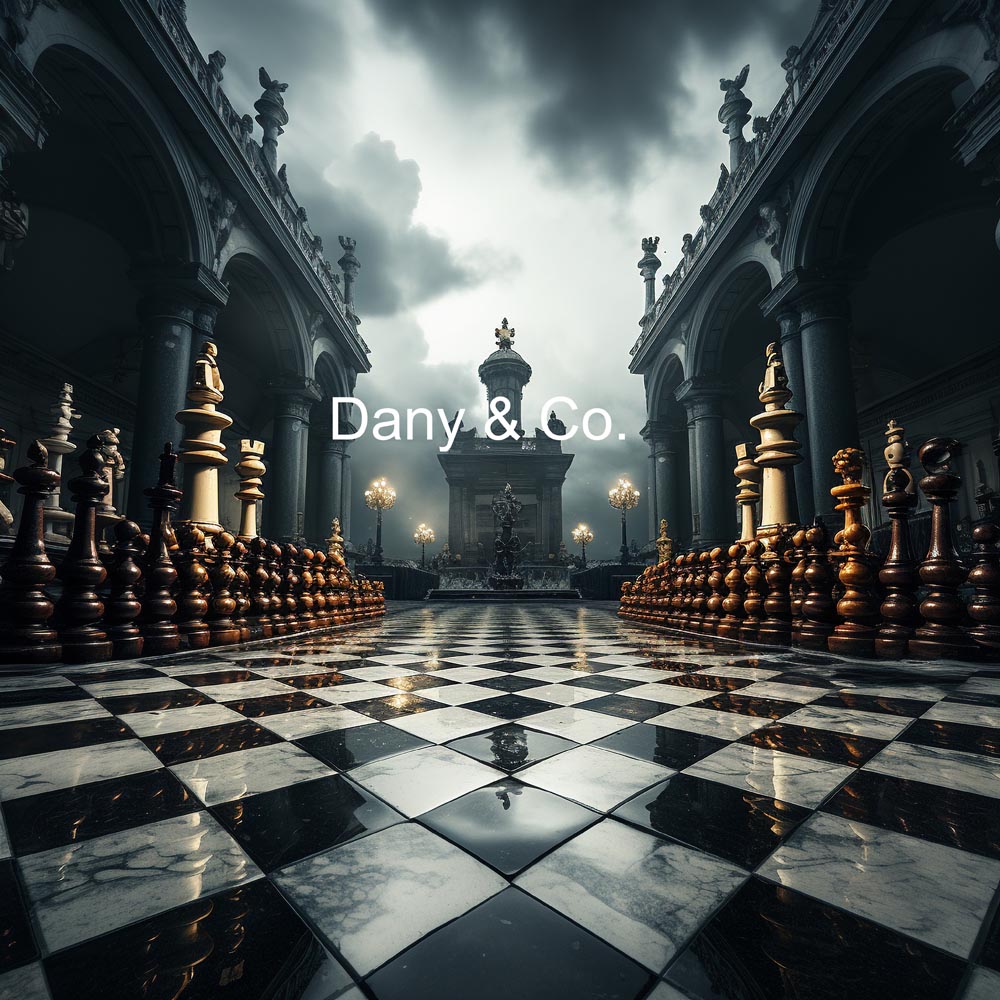 Avezano Black and White Checkerboard Pattern Photography Backdrop Desi