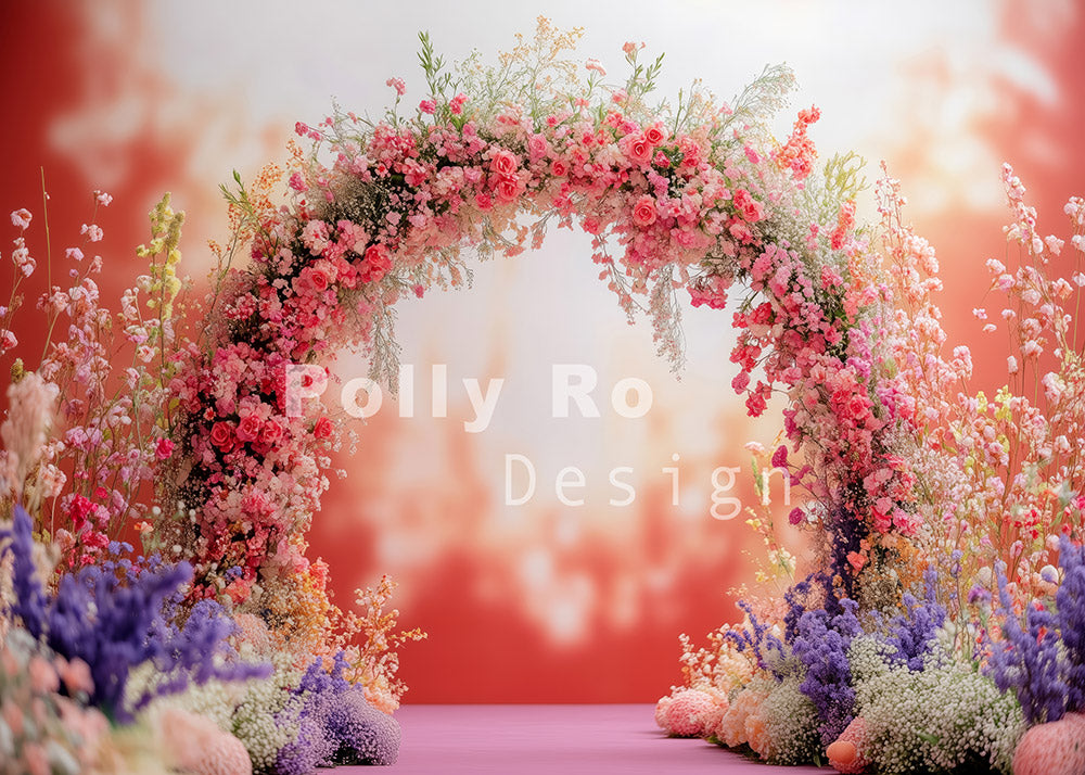 Avezano Spring Flower Arch Photography Backdrop Designed By Polly Ro D