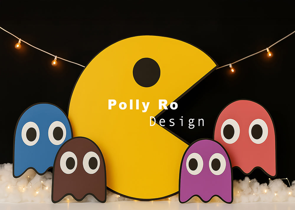 Avezano Pac-man Game Theme Photography Backdrop Designed By Polly Ro D
