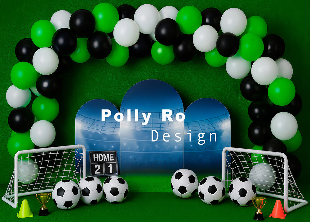 Avezano Soccer Themed Arch Balloon Photography Backdrop Designed By Po