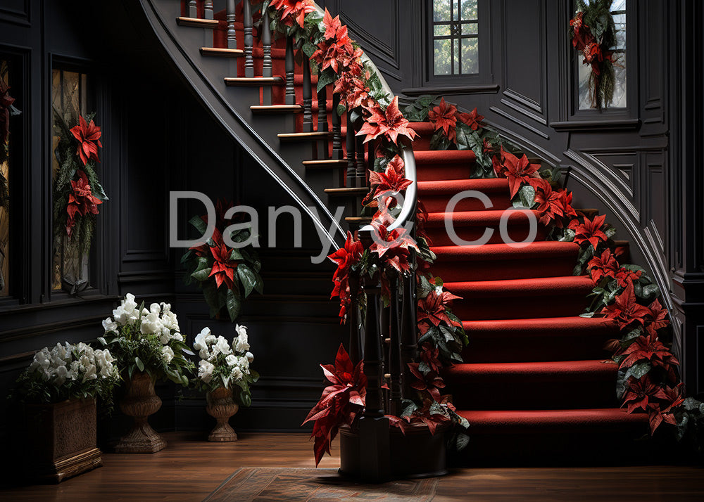 Avezano Christmas Staircase Decor Backdrop Designed By Danyelle Pinnin