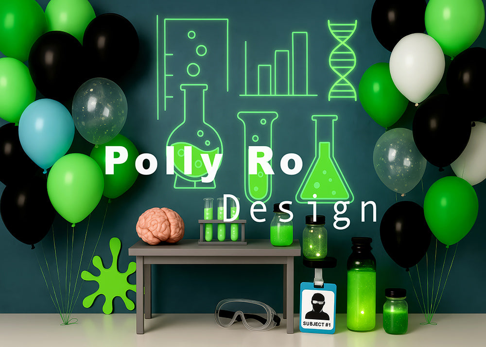 Avezano Neon Science Lab Photography Backdrop Designed By Polly Ro Des
