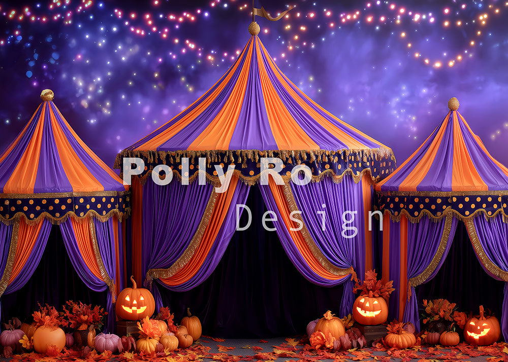 Avezano Halloween Circus Tent Pumpkin Designed By Polly Ro Design