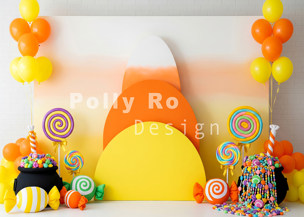 Avezano Candy Corn Lollipop Backdrop Designed By Polly Ro Design