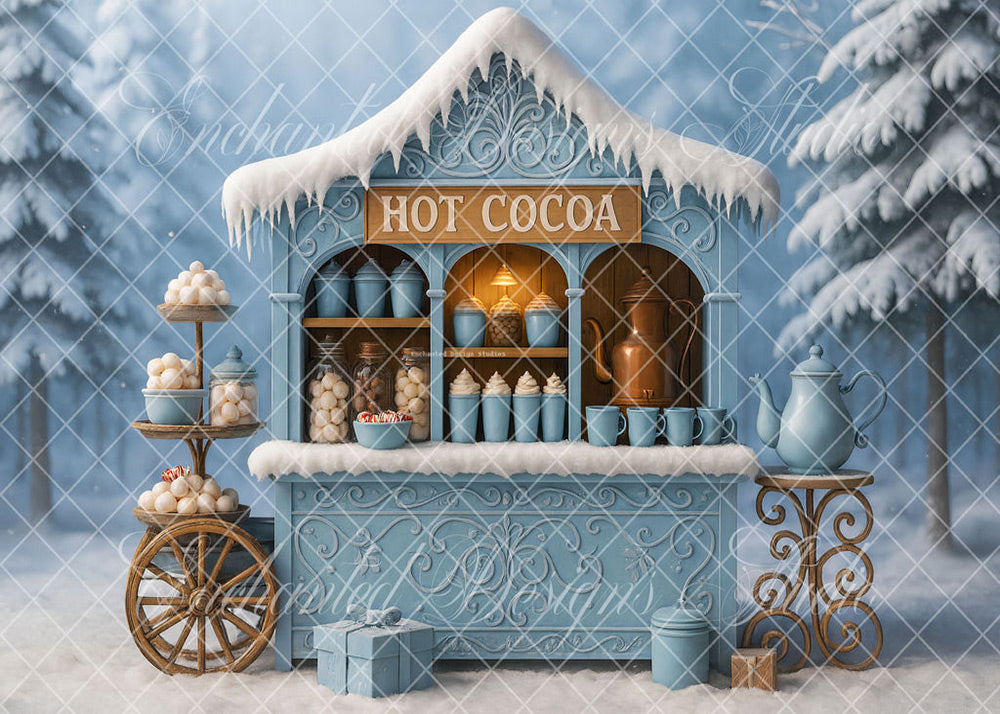 Avezano Winter Hot Cocoa Stand Backdrop Designed By Enchanted Design S