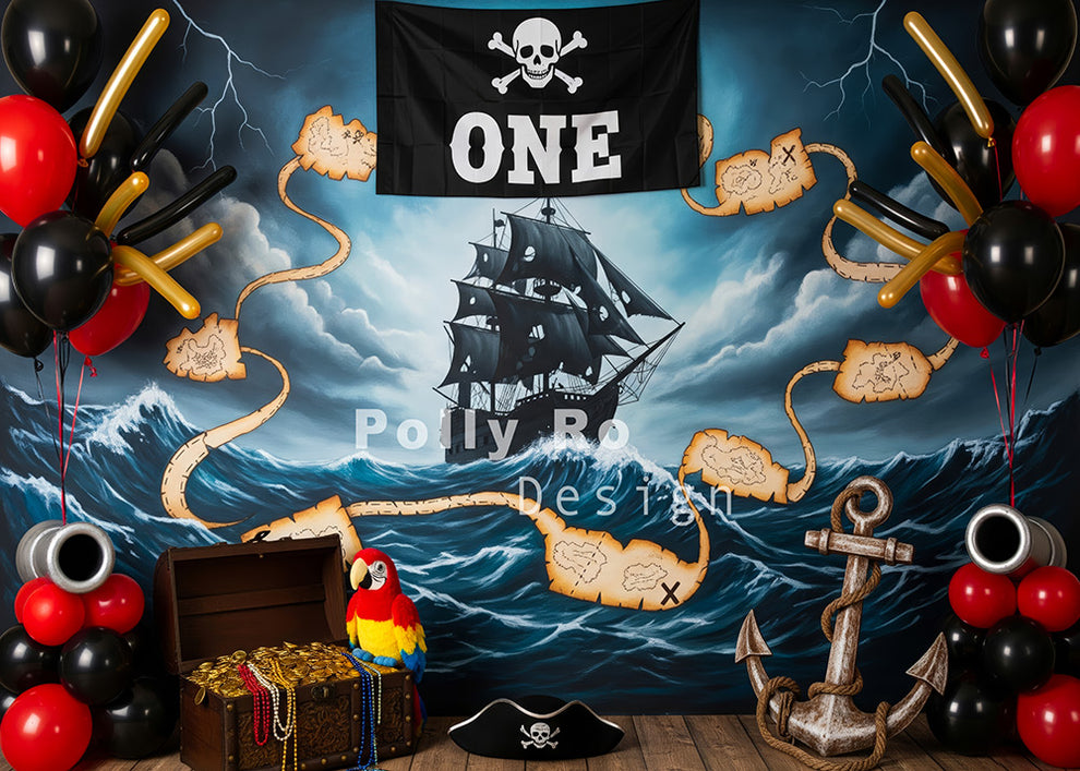 Avezano Pirate Ship Treasure Theme Backdrop Designed By Polly Ro Desig
