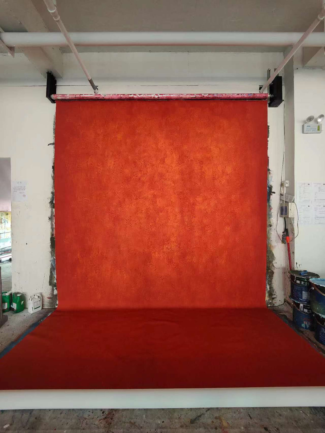 Avezano Red Texture Abstract Hand Painted Canvas Photography Backdrop