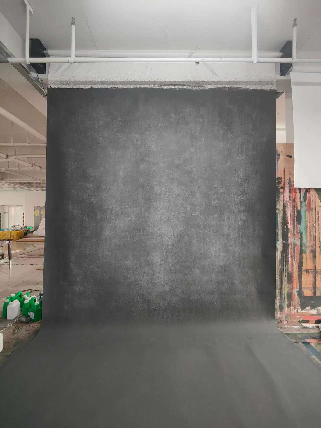Avezano Grey Texture Abstract Hand Painted Canvas Photography Backdrop