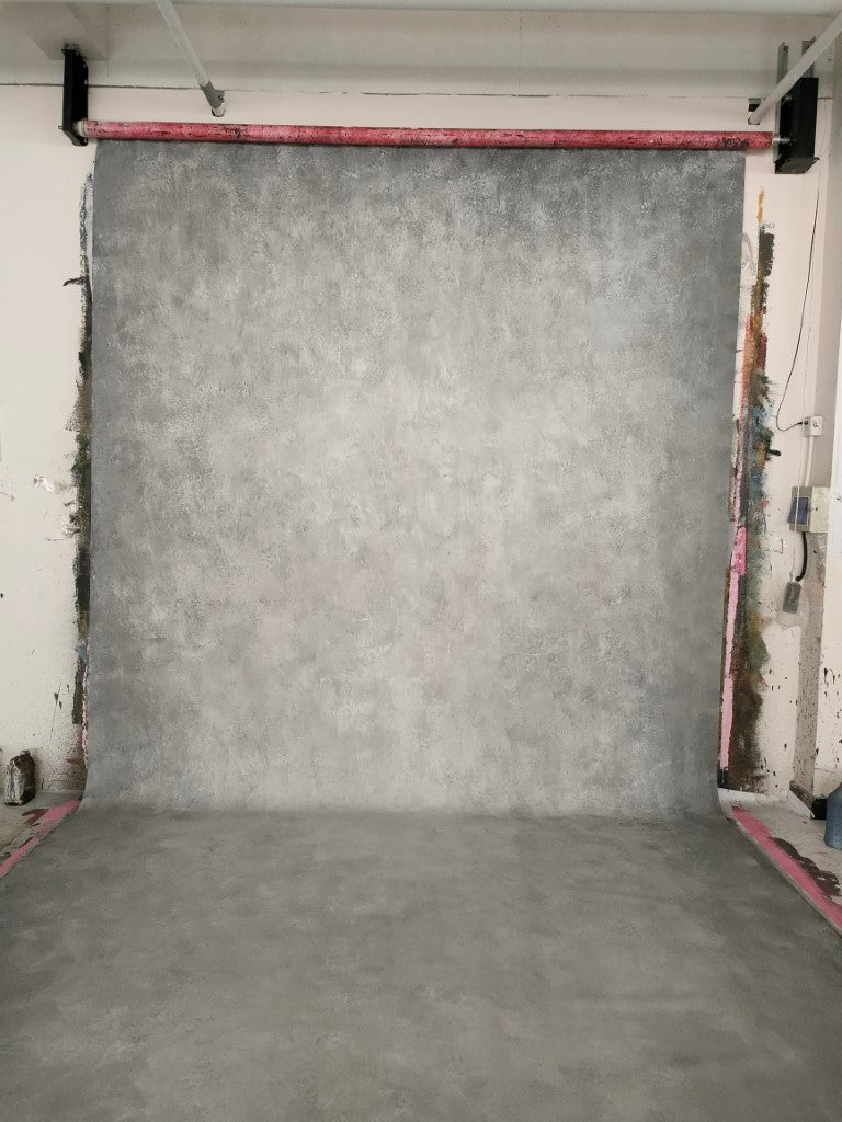 Avezano Grey Texture Abstract Hand Painted Canvas Photography Backdrop