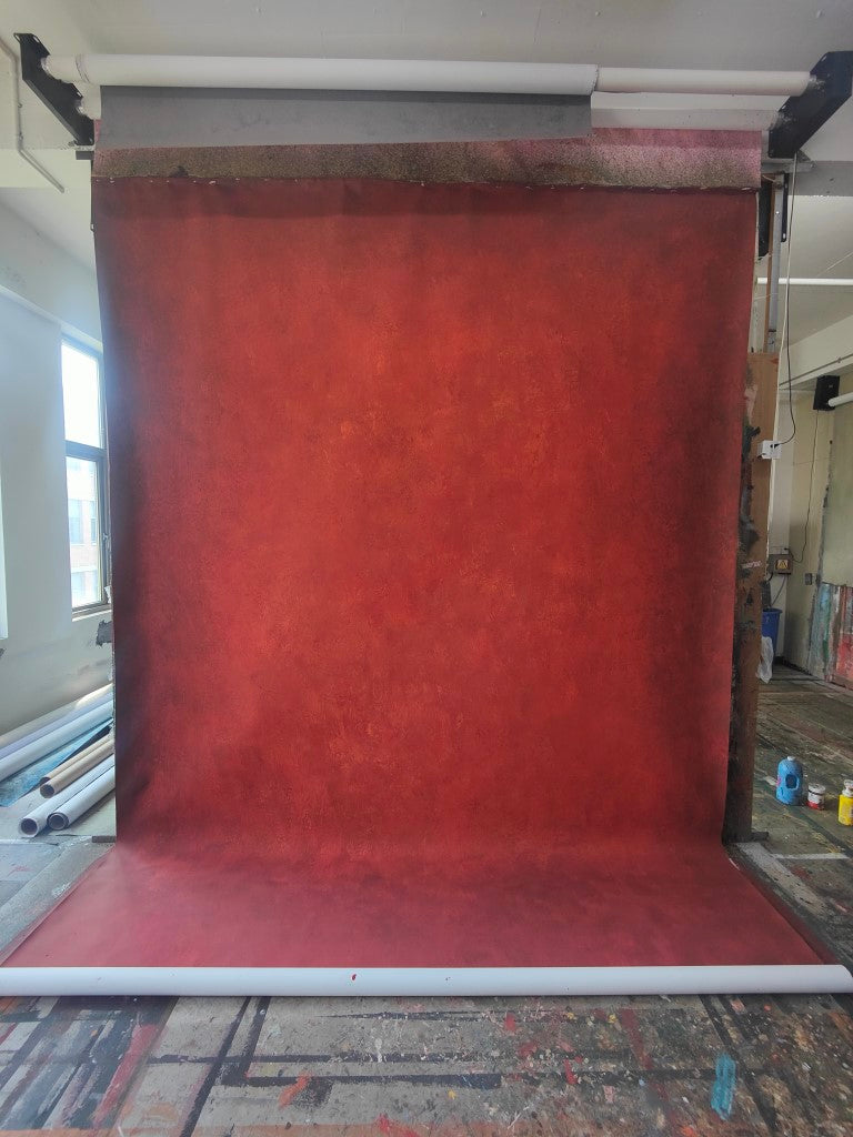 Avezano Red Texture Abstract Hand Painted Canvas Photography Backdrop