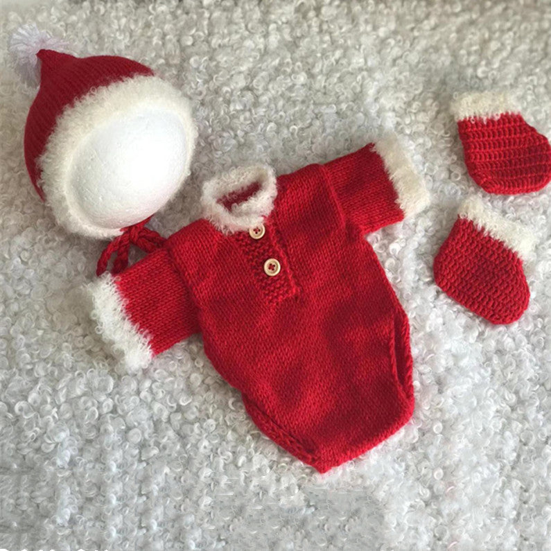 Avezano Red Dress Set Baby Full Moon Baby Outfits Photo Costume