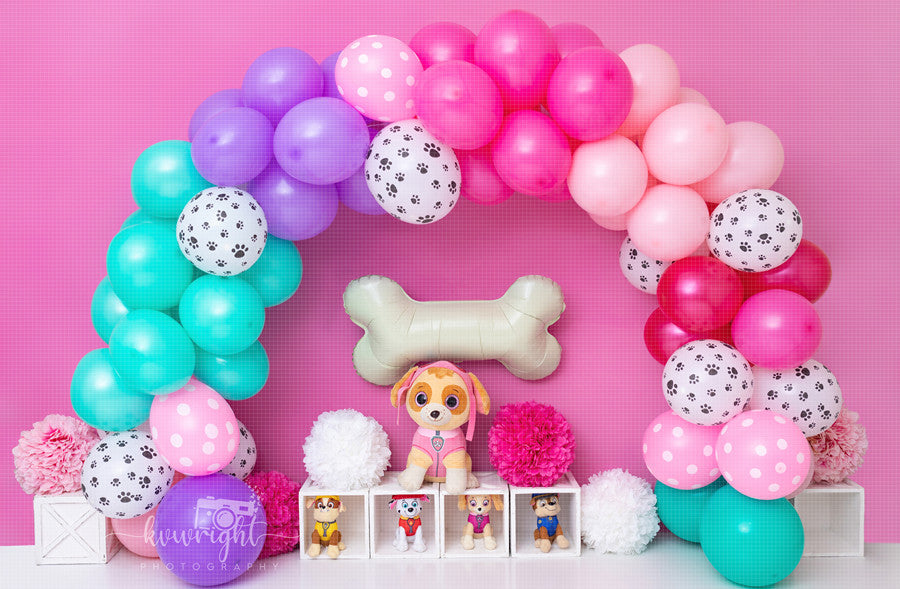 Avezano Cute Dog Theme Photography Birthday Backdrop Designed By