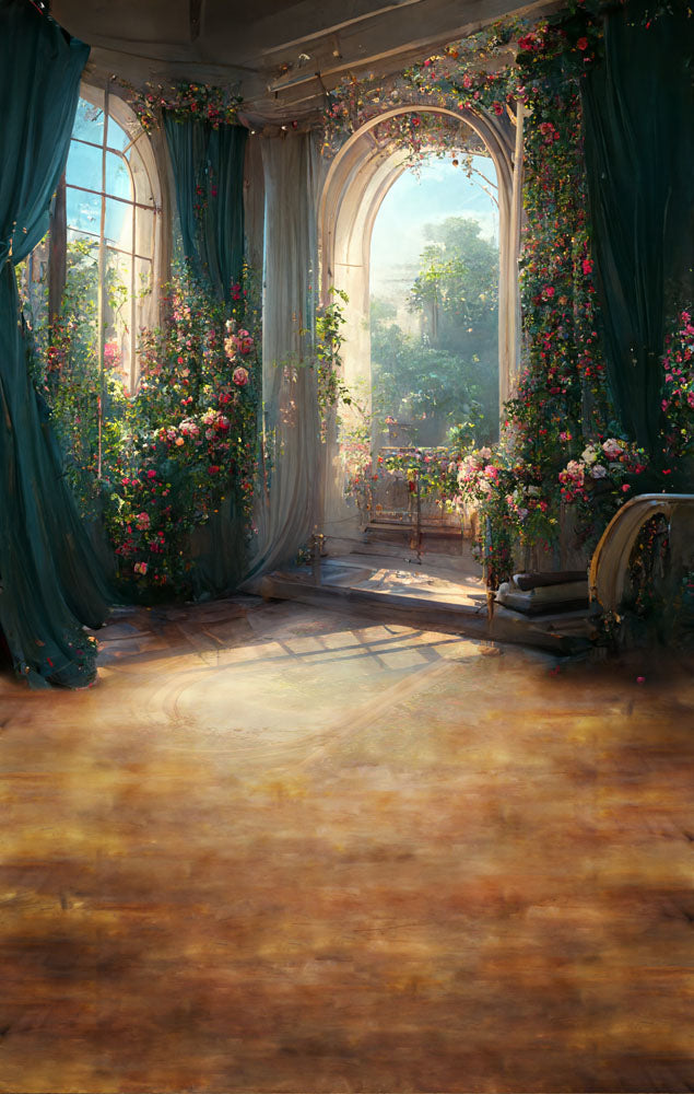 Avezano Rose Room Window Backdrops For Photography