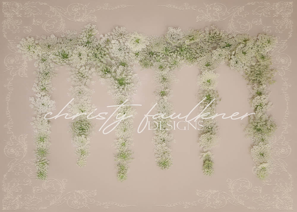 Avezano Drooping White Flower Vines Backdrop Designed By Christy Faulk